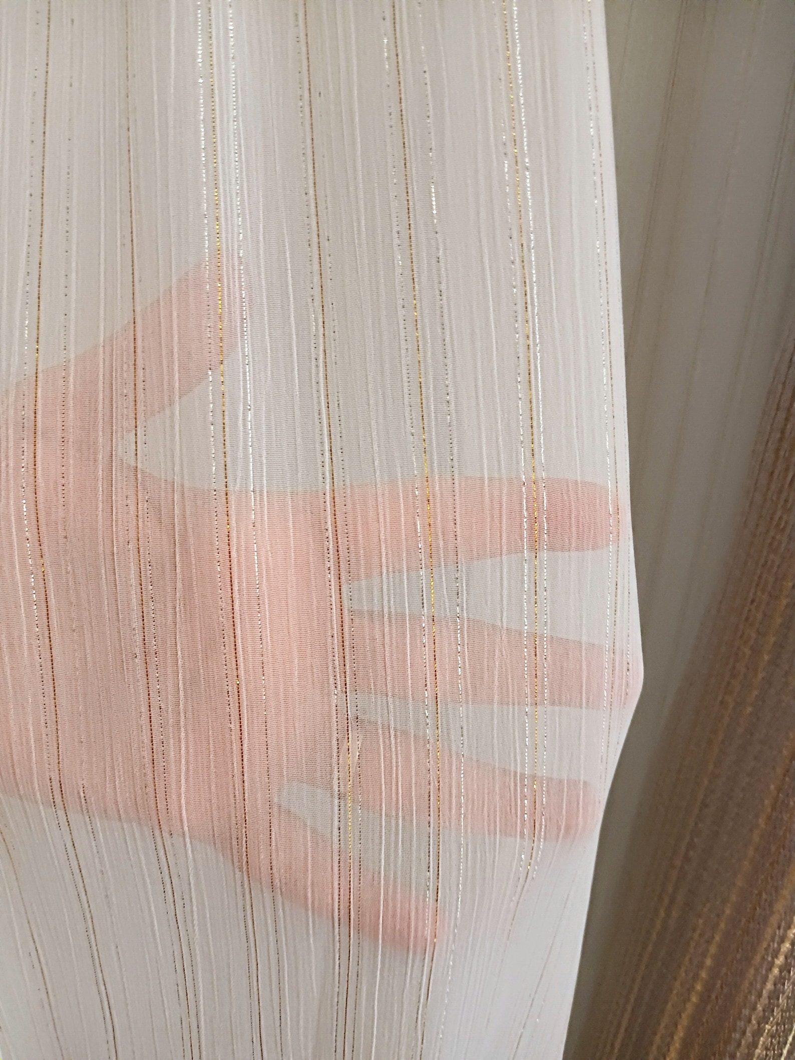 Custom Made Gold Thread Curtain and Sheer, Modern, Customized Size Hand ...