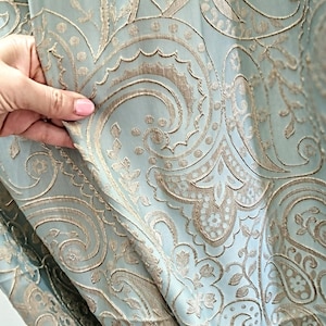 Hand Made Elegant Gold Pattern Curtain Custom Size Jacquard Curtains in ...