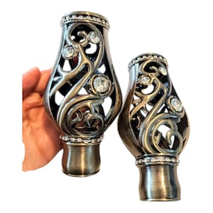 Double Rod Modern Luxury Heavy Duty Handmade Crystal Bronze Adjustable ...