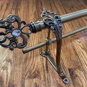 Double Rod Modern Luxury Heavy Duty Handmade Crystal Bronze Adjustable ...
