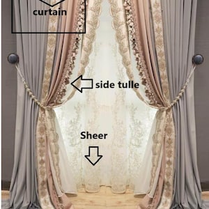 Hand Made Luxury High End Custom Made Velvet Curtain Gray-pink Velvet ...