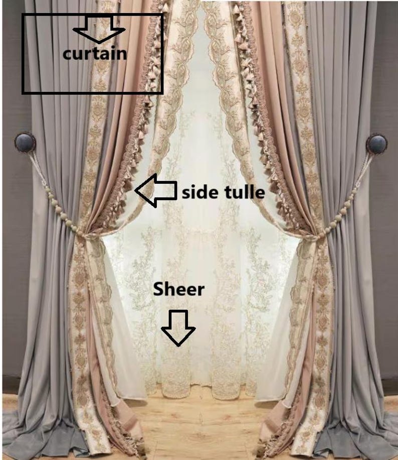 Hand Made Luxury High End Custom Made Velvet Curtain Gray-pink Velvet ...