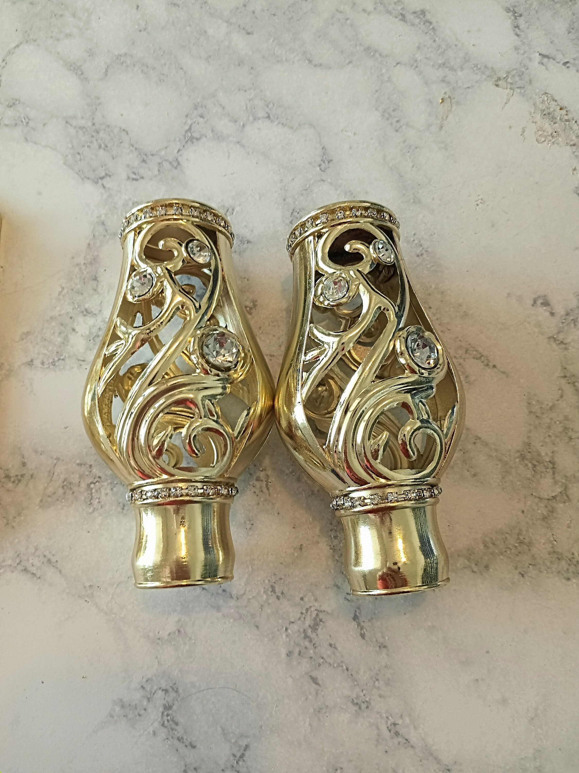 Gold Double Twist Rod Luxury Twisted Rod Heavy Duty Handmade Crystal ...