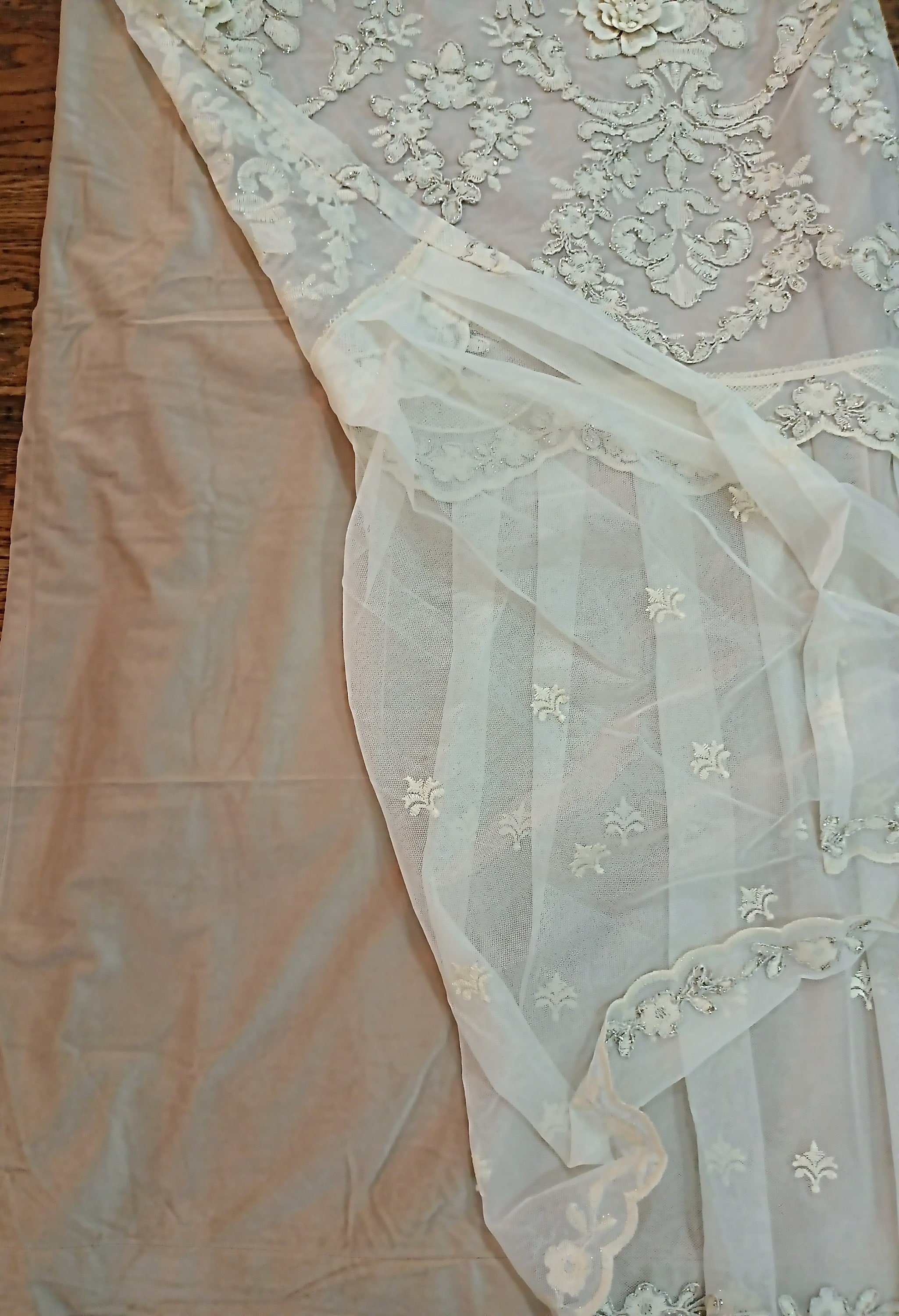 Custom Size Double Layer Curtains for Bride Room, Luxury Tulle Front ...