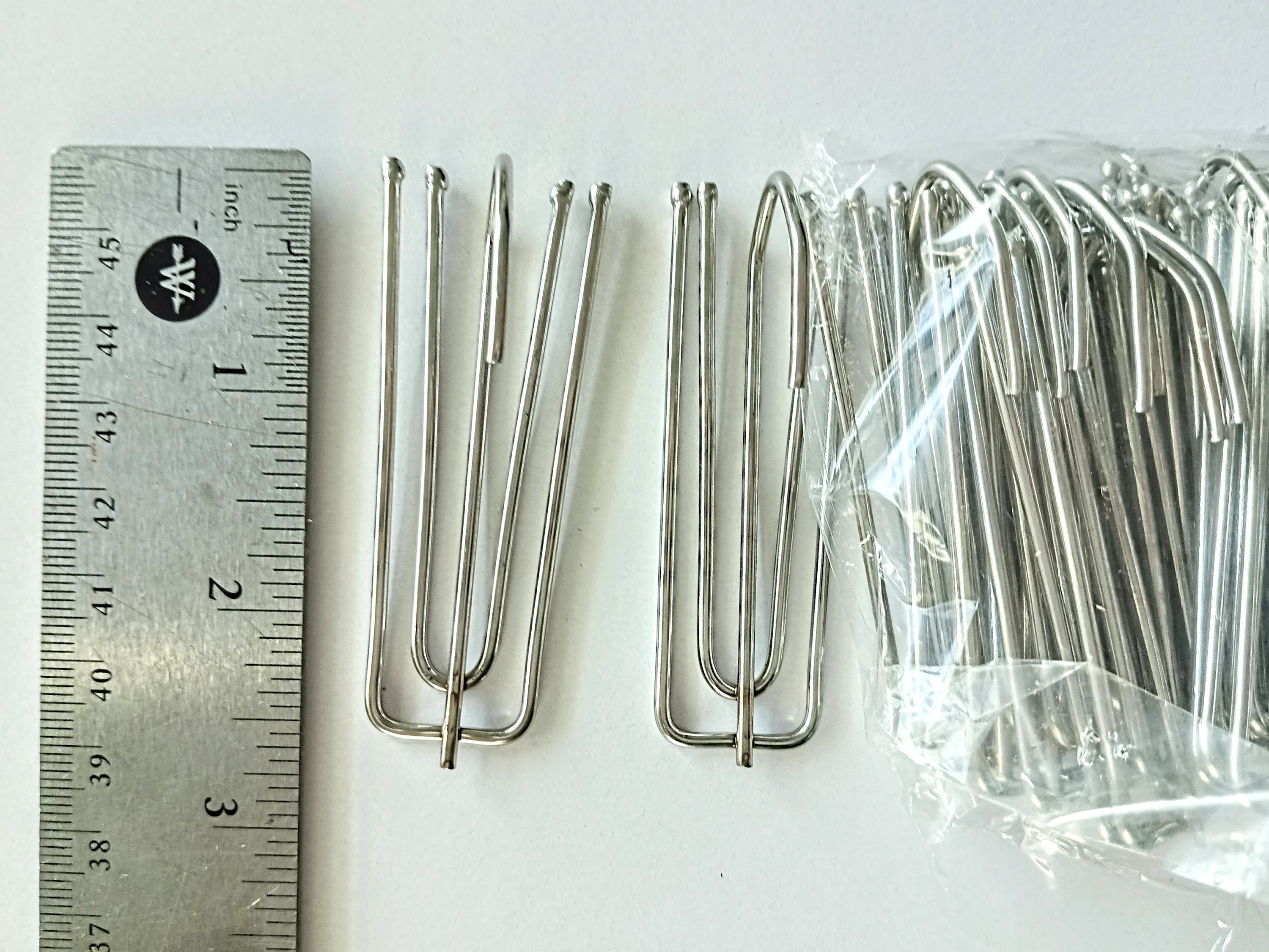 Heavy Duty Stainless Steel Curtain Hooks, Pinch Pleat Header Tape Pins ...