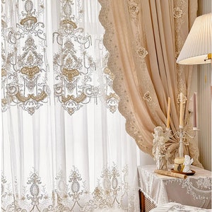 Custom Made Velvet Curtain French Rococo Lace Three-dimensional Plate ...