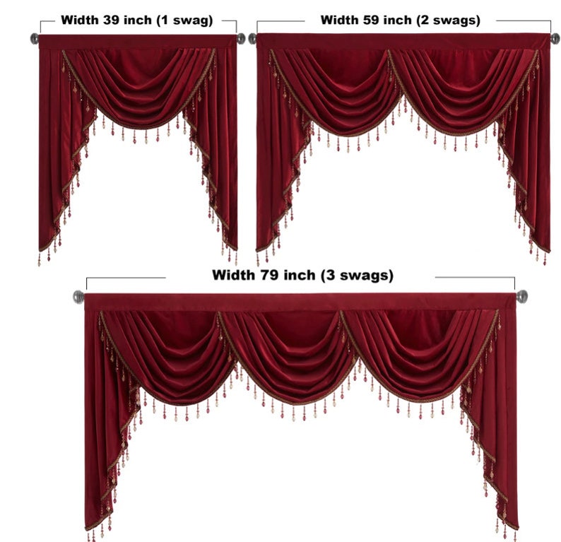Custom Made Curtain Finished Window Valance, Custom Size, Custom Color ...