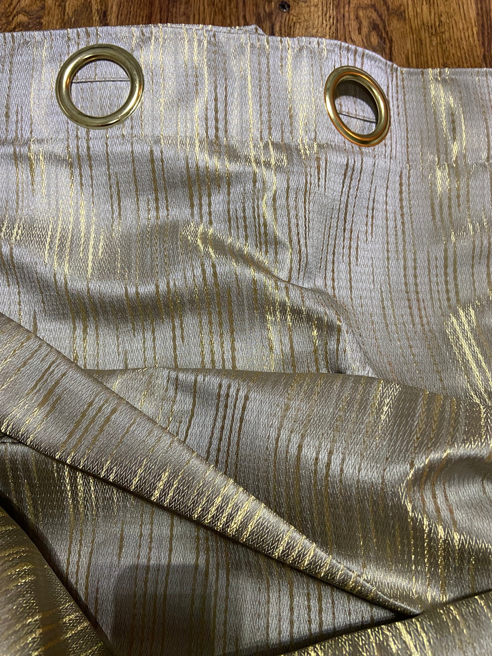 Custom Made Gold Thread Curtain and Sheer, Modern, Customized Size Hand ...