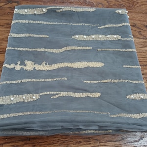 Custom Made Bronze Embroidery Gray Sheer for Living Room, Dining Room ...