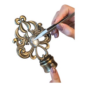 Single Rod Modern Luxury Heavy Duty Handmade Crystal Bronze Adjustable ...