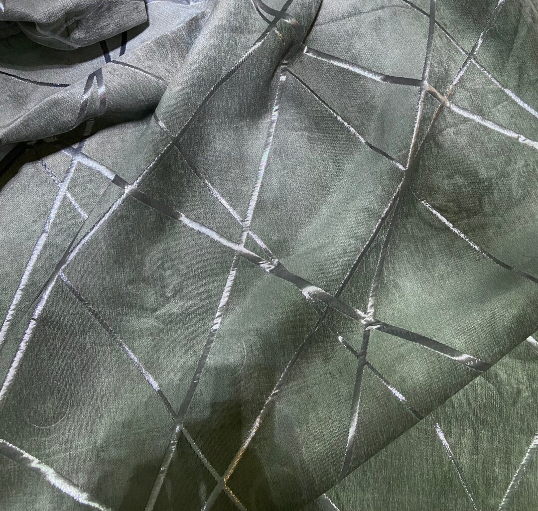 Custom Made Gray-silver Velvet Curtain 85% Blackout for Living Room ...