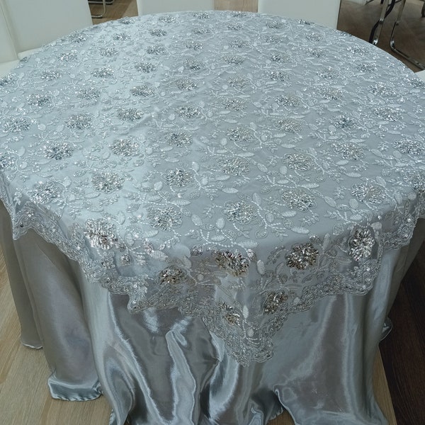 Silver Tablecloth - Etsy