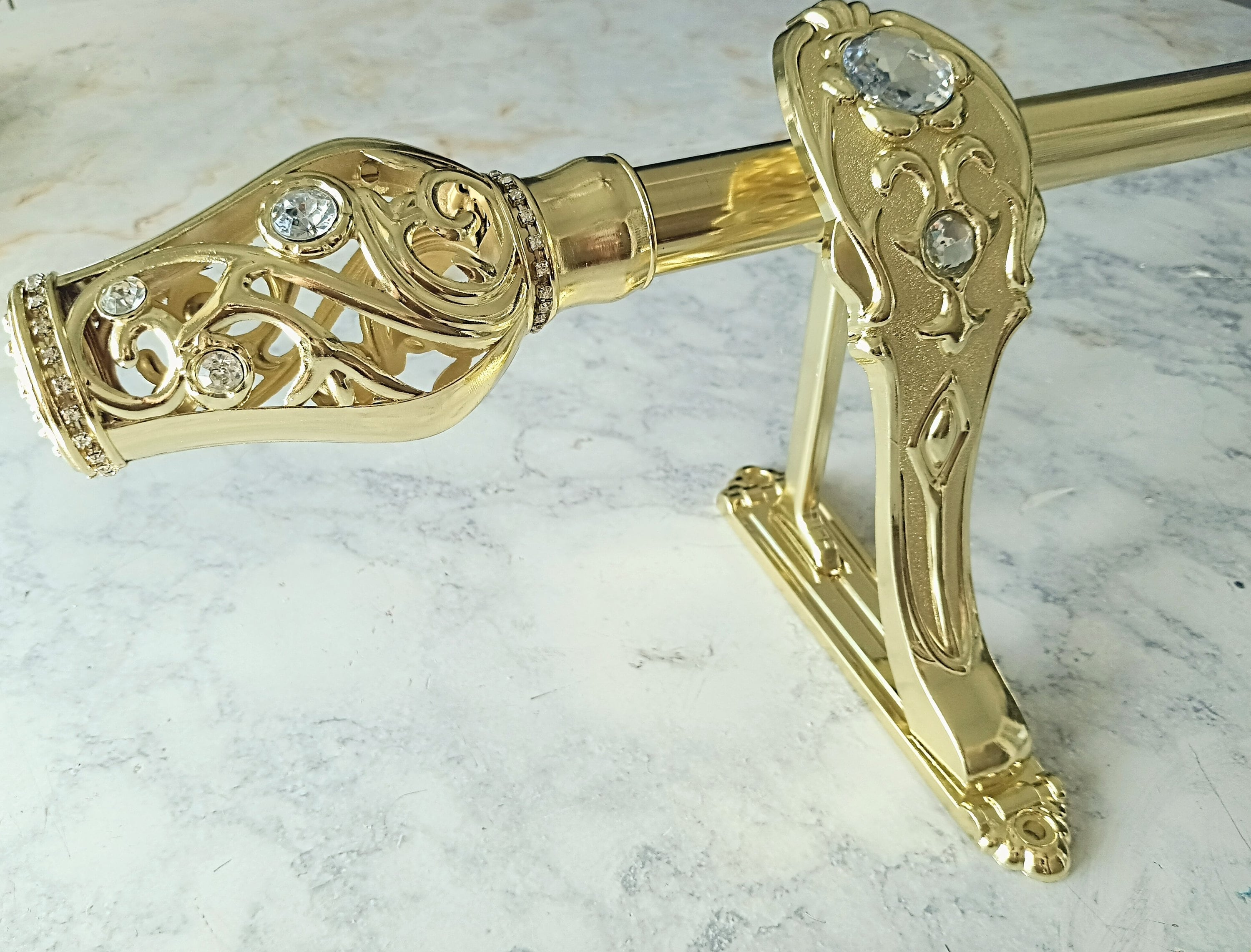 Heavy Duty Single Rod Gold Rod Modern Luxury Heavy Duty Handmade ...