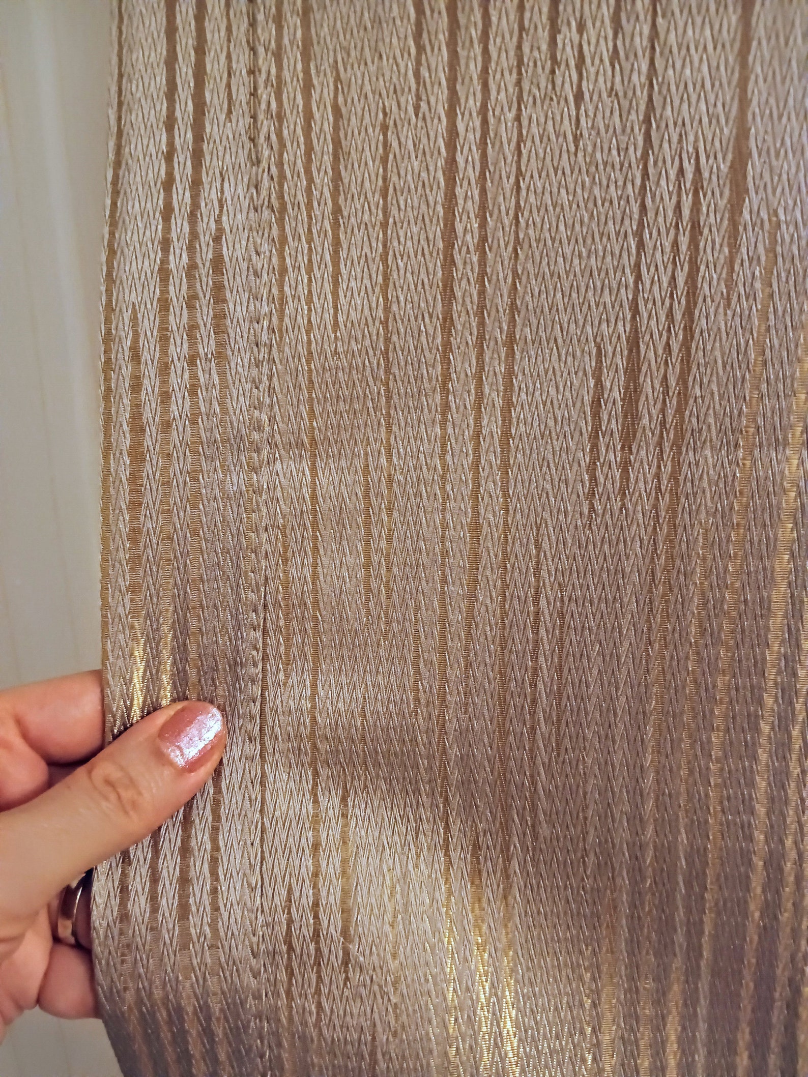 Custom Made Gold Thread Curtain and Sheer, Modern, Customized Size Hand ...
