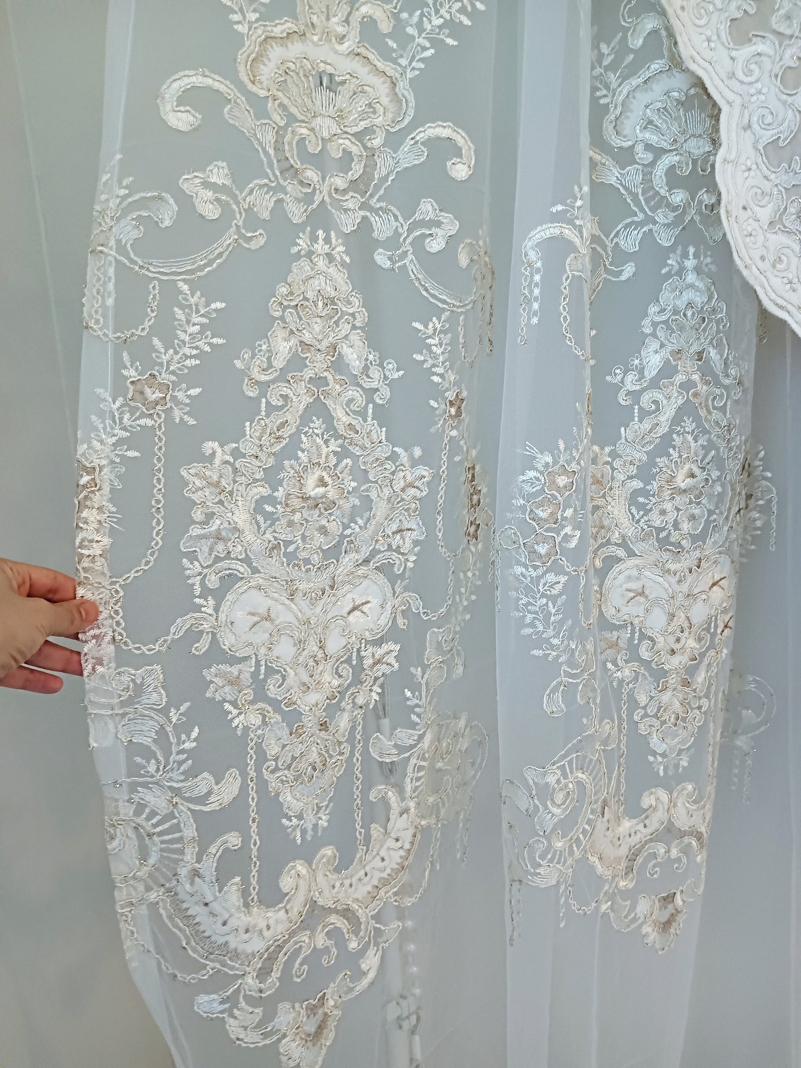Luxury Sheer Curtain Embroidery Sheer for Living Room, Dining Room ...