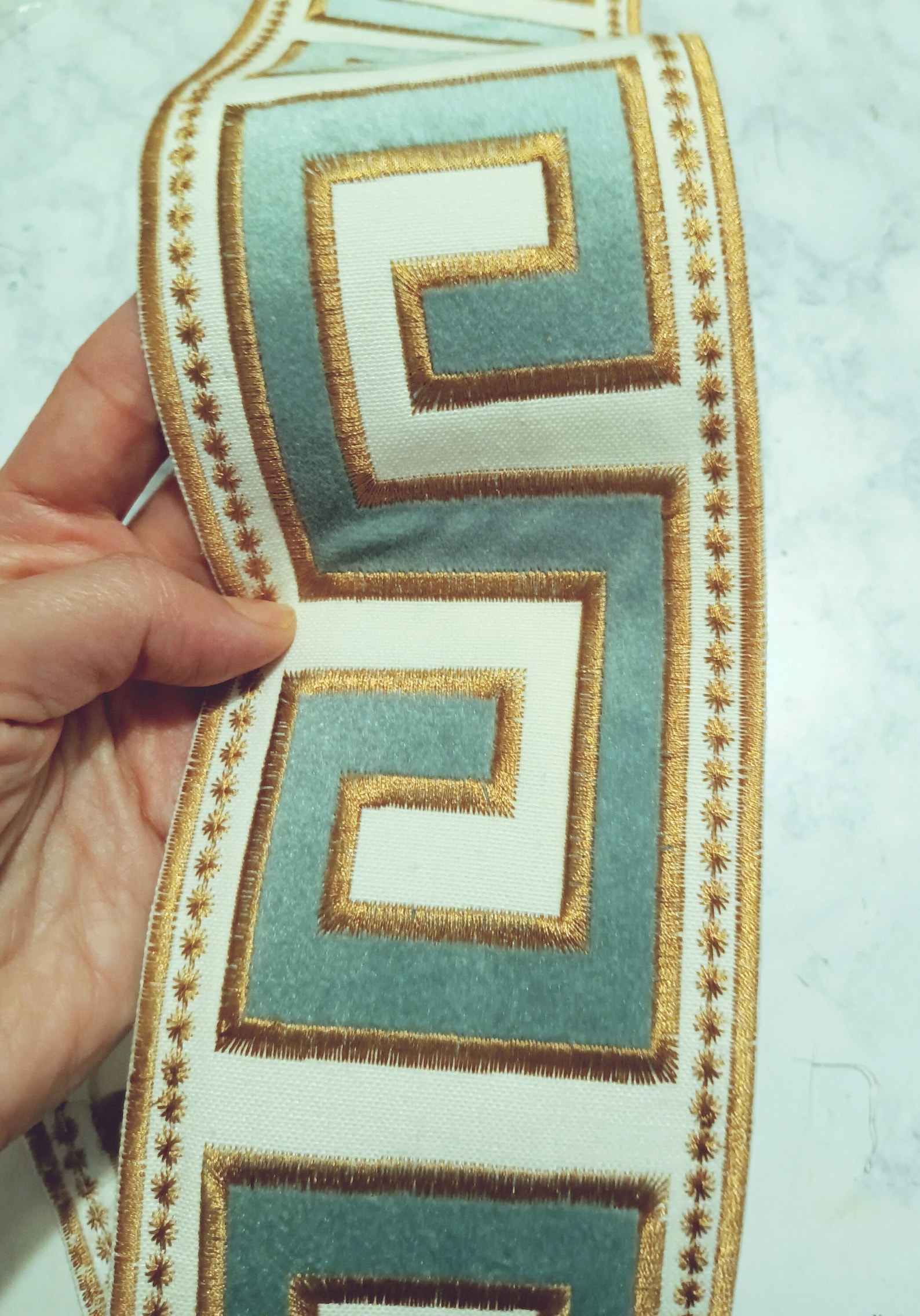 High Quality 3D Edge Curtain Border Tape Curtain Trim, Greek Key Trim ...