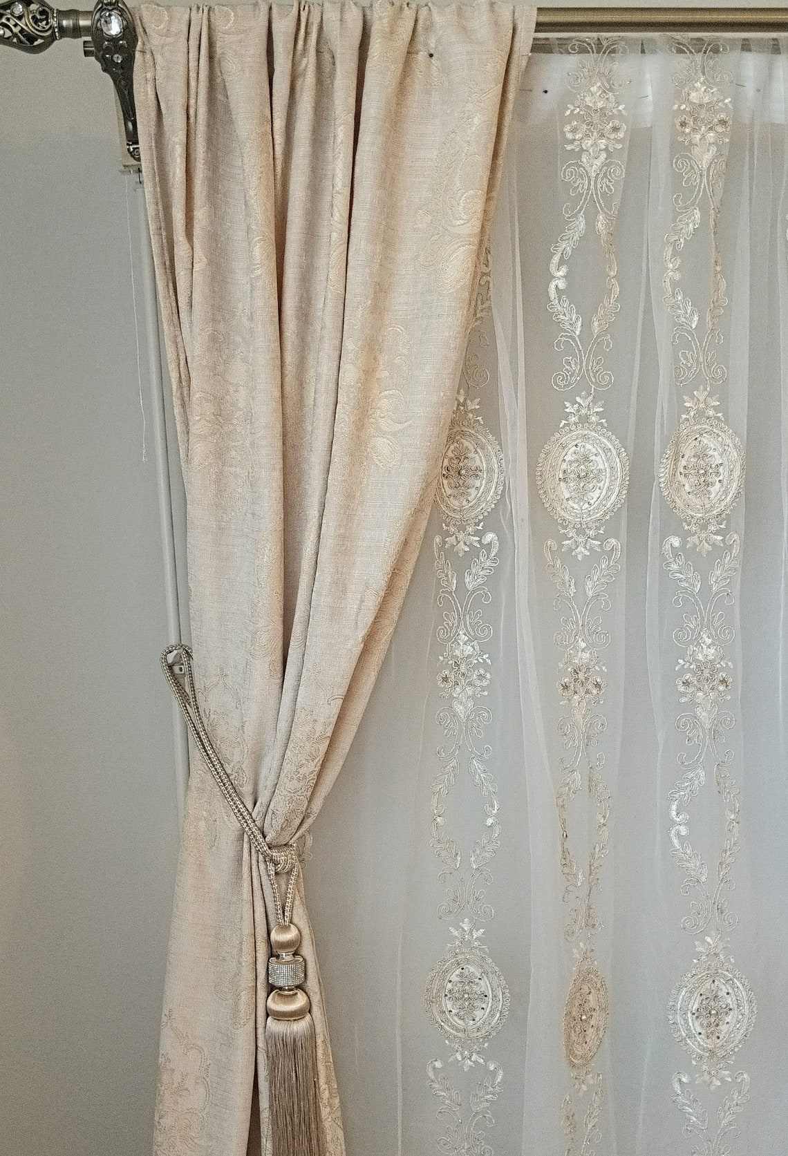 Custom Made Luxury Style Velvet Curtain With Shear, Lined or Unlined ...