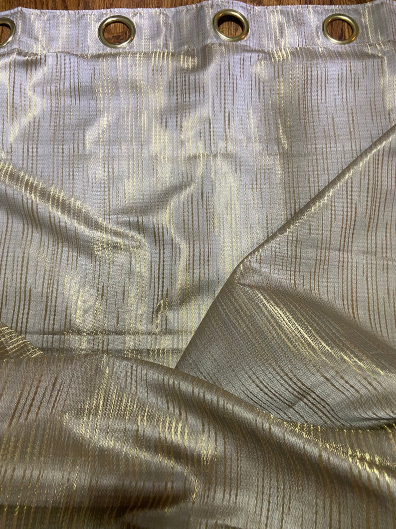 Custom Made Gold Thread Curtain and Sheer, Modern, Customized Size Hand ...