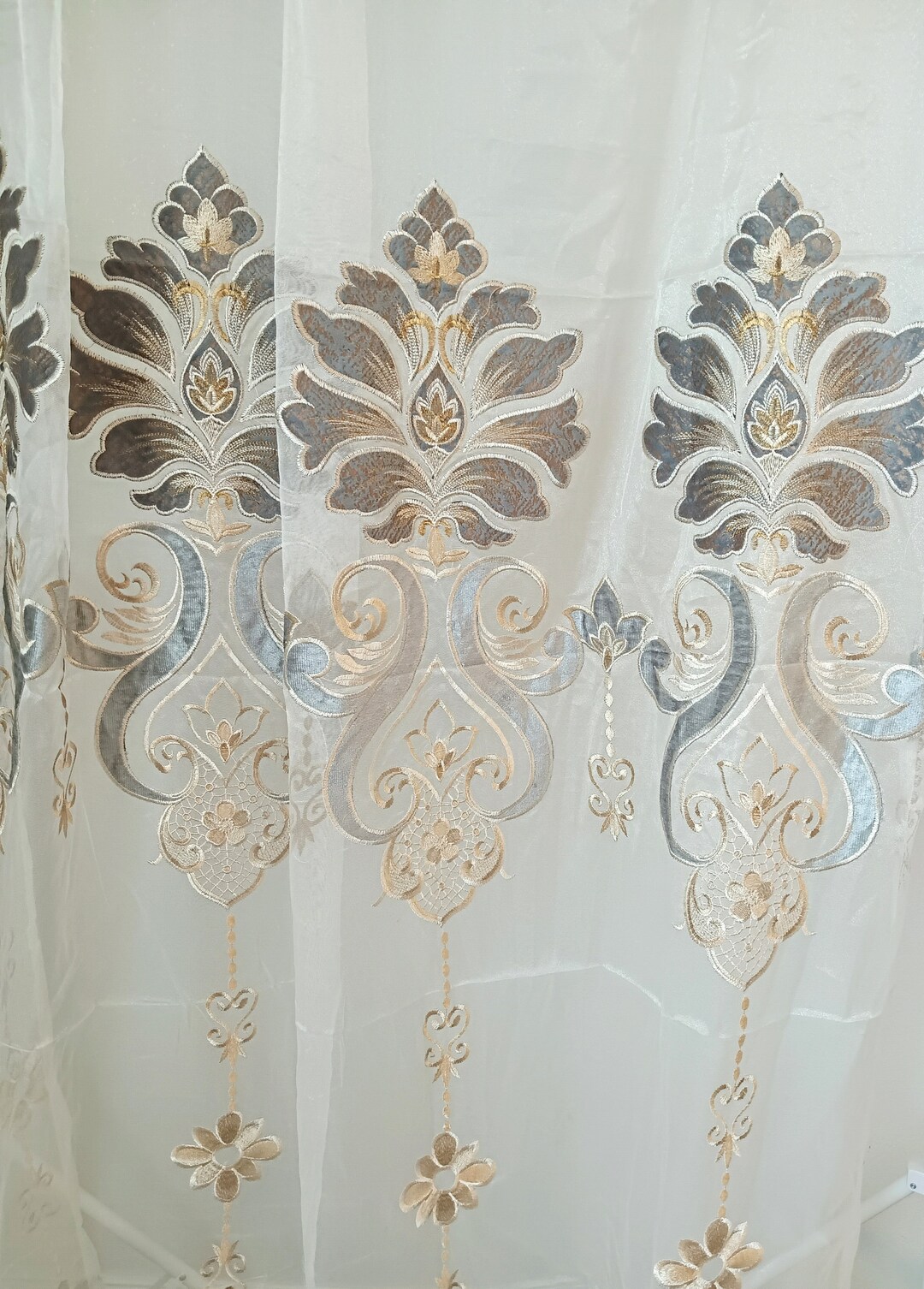 Custom Made Embroidery Sheer for Living Room, Dining Room, and Bed Room ...
