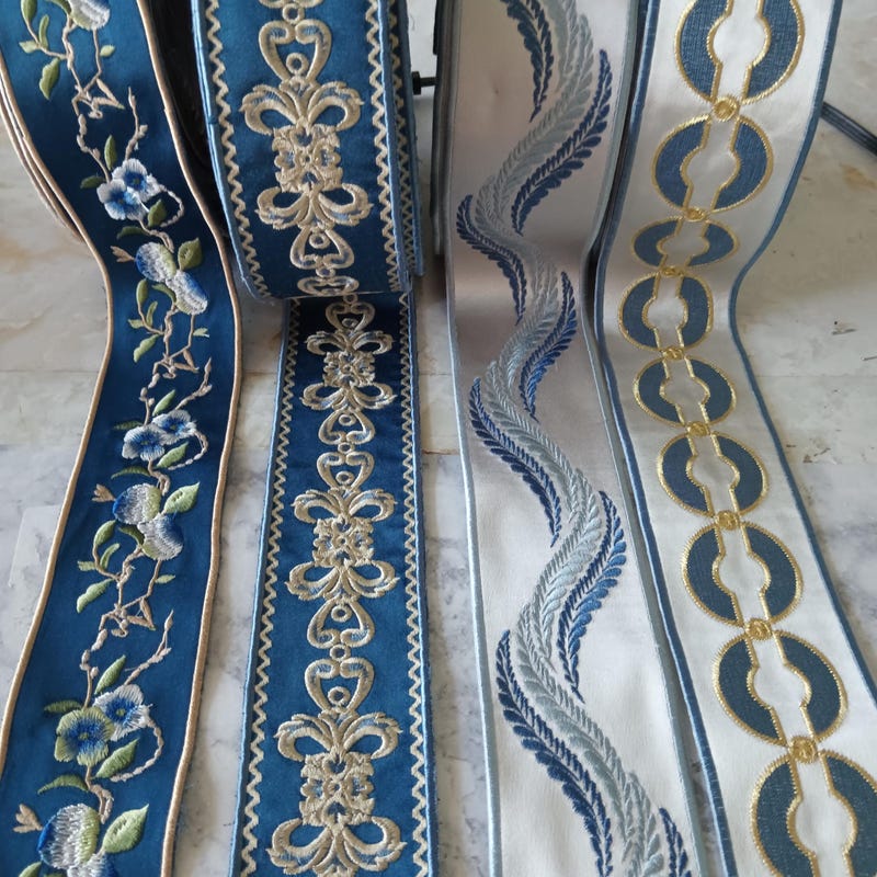 Blue Curtain Trim - Etsy