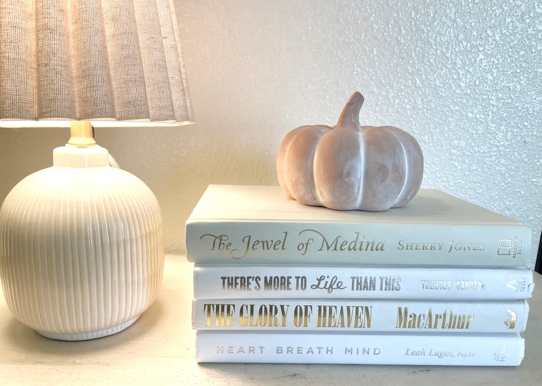 Light Neutral Book Stack Whites Beige Grays Creams - Etsy