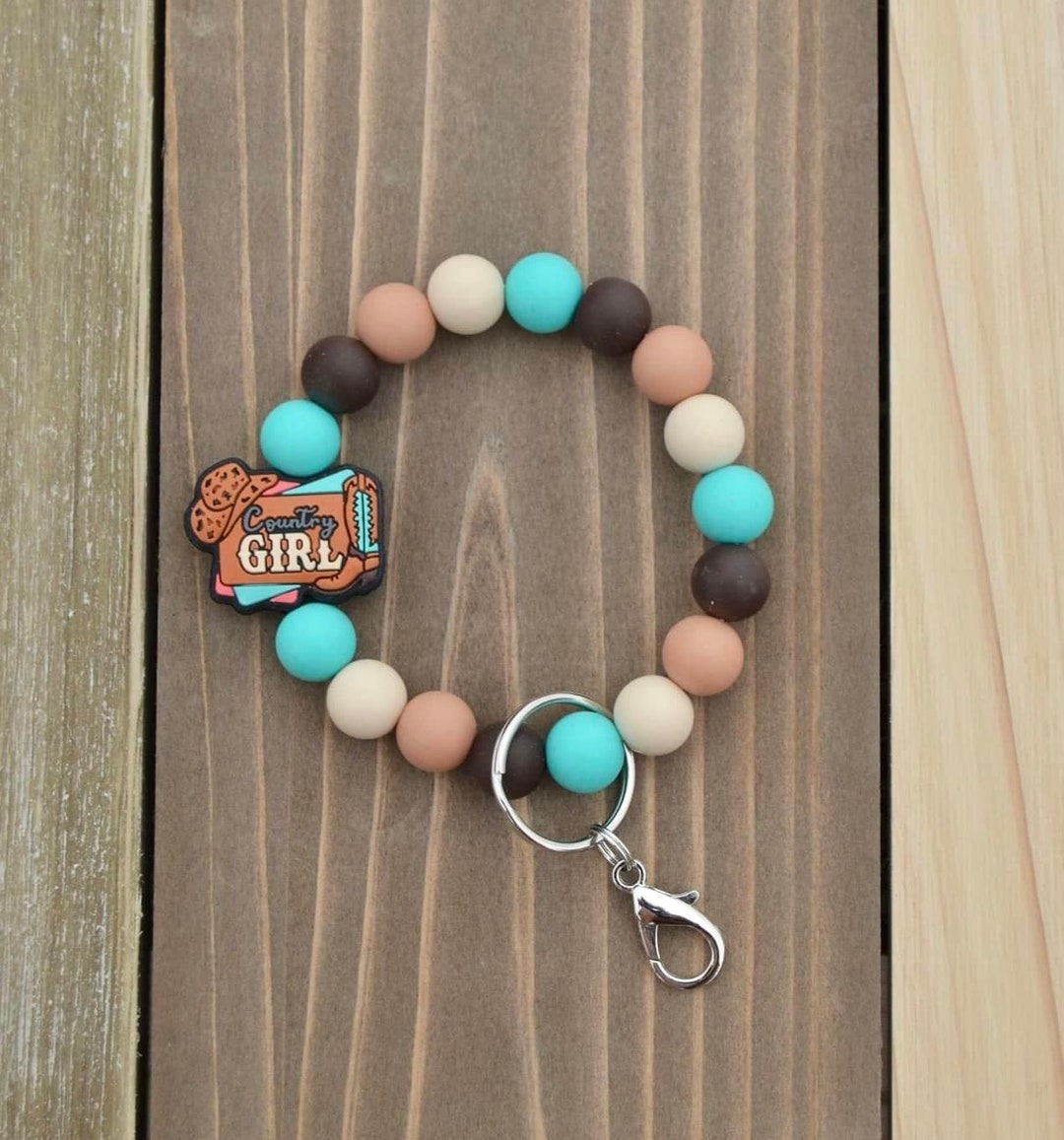 Country Girl Silicone Bead Key Ring - Etsy
