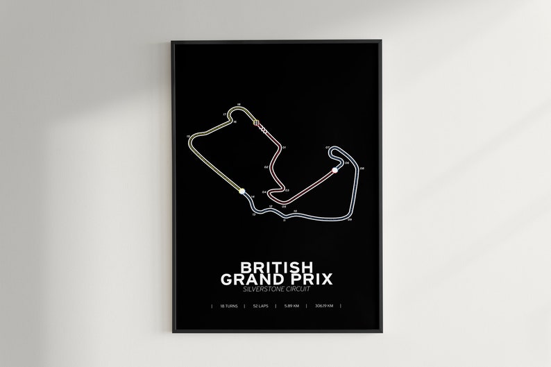 11 - F1 - Silverstone Circuit Poster, British Grand Prix, Formula 1 ...