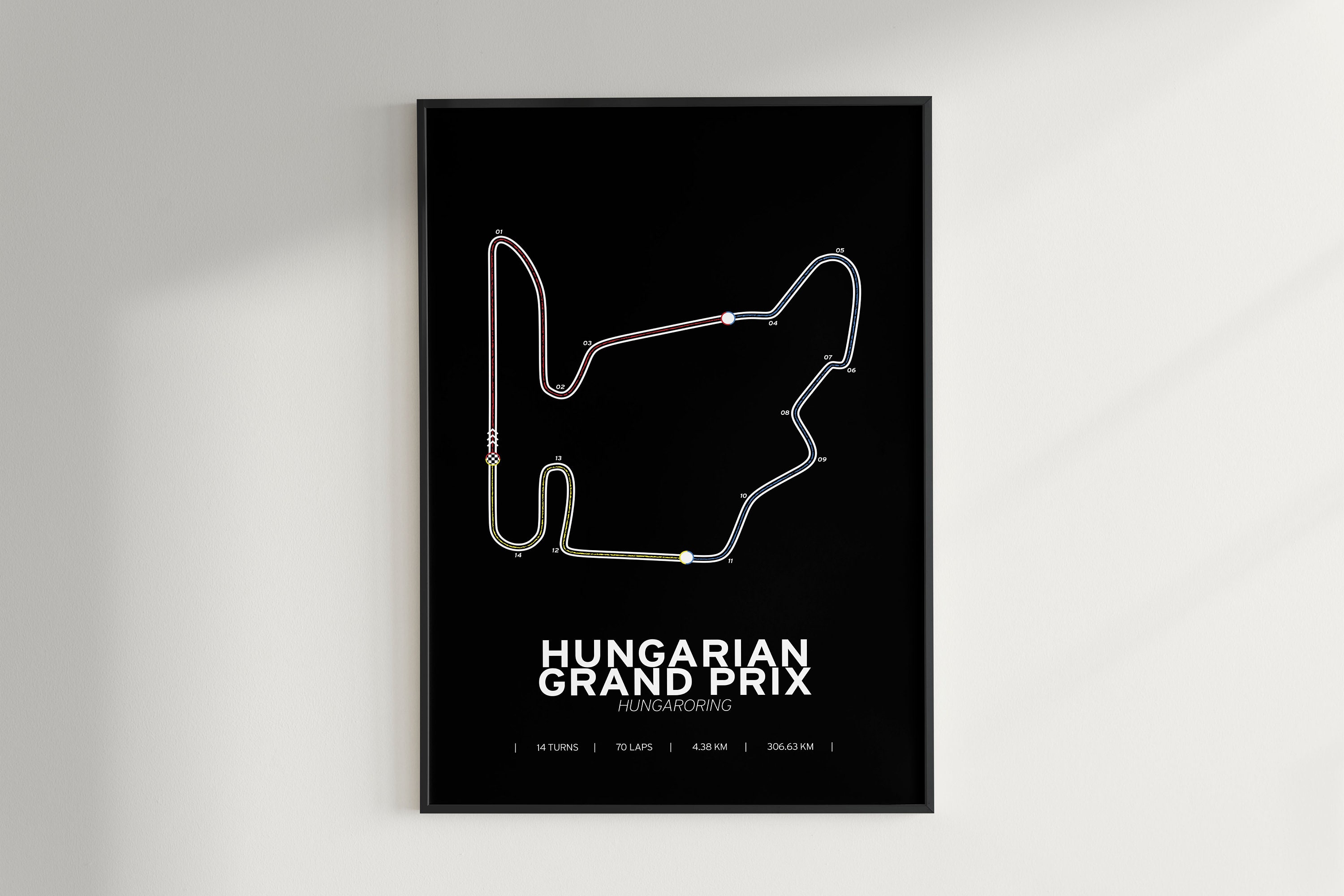 12 - F1 - Hungaroring Circuit Poster, Hungarian Grand Prix, Formula 1 ...