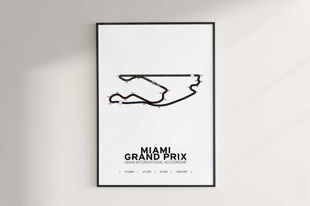 05 - F1 - Miami International Autodrome Circuit Poster, Miami Grand ...