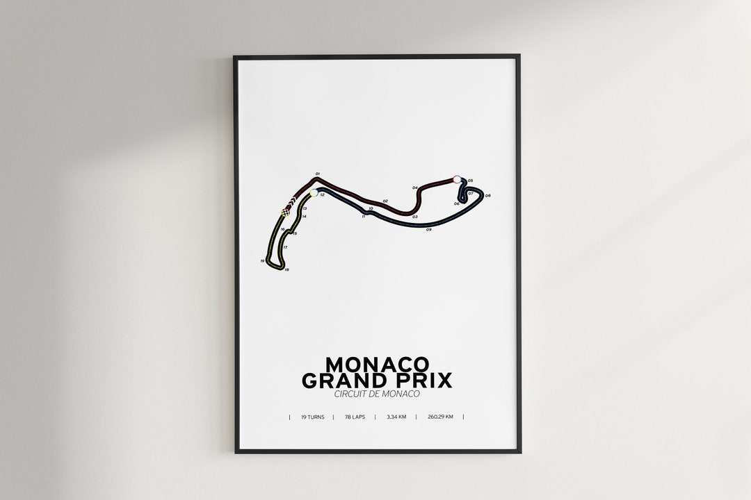 07 - F1 - Monaco Circuit Poster, Monaco Grand Prix, Formula 1 Poster - Etsy