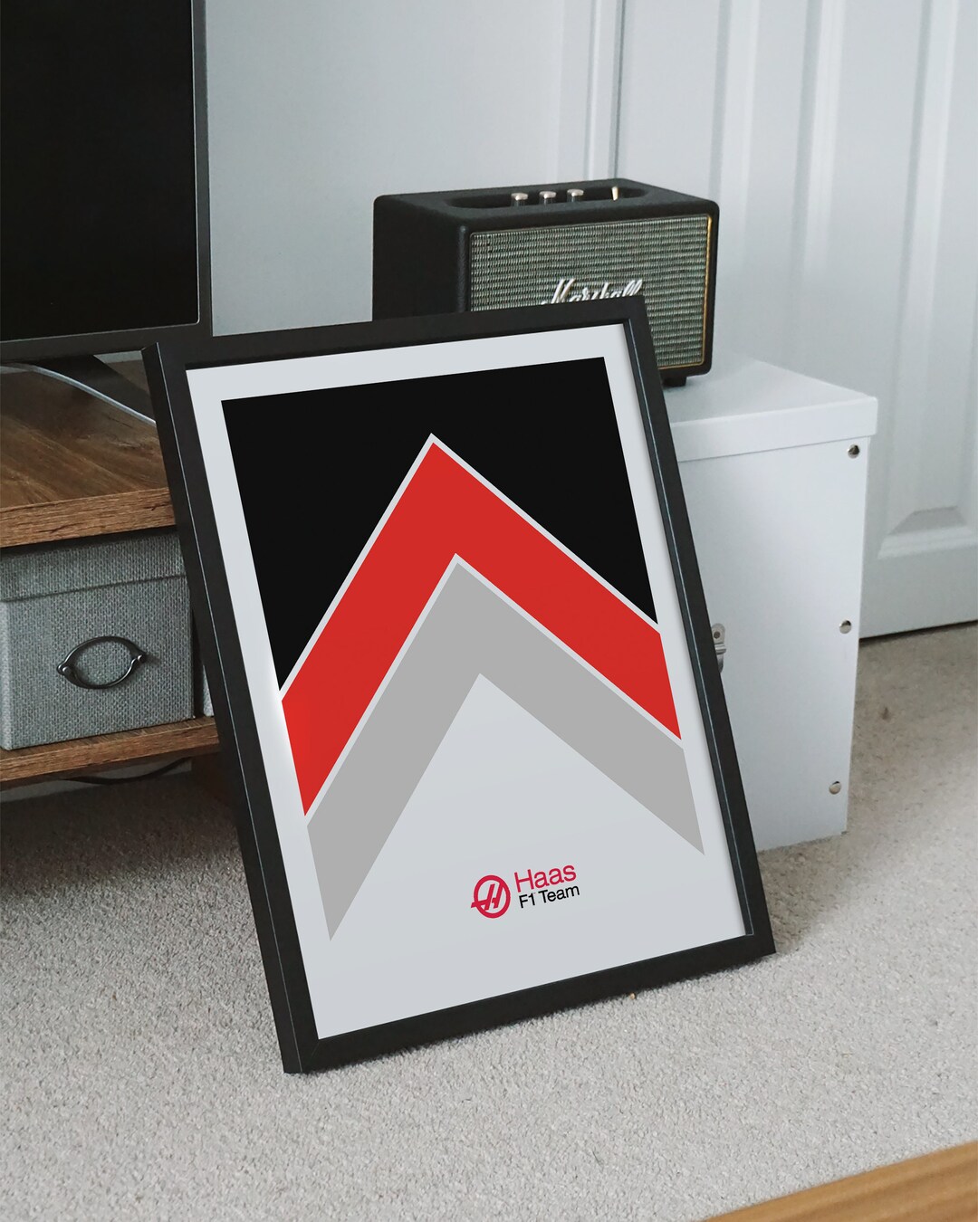 Haas Livery Colors, Formula 1, Racing Wall Art, Formula One - Etsy