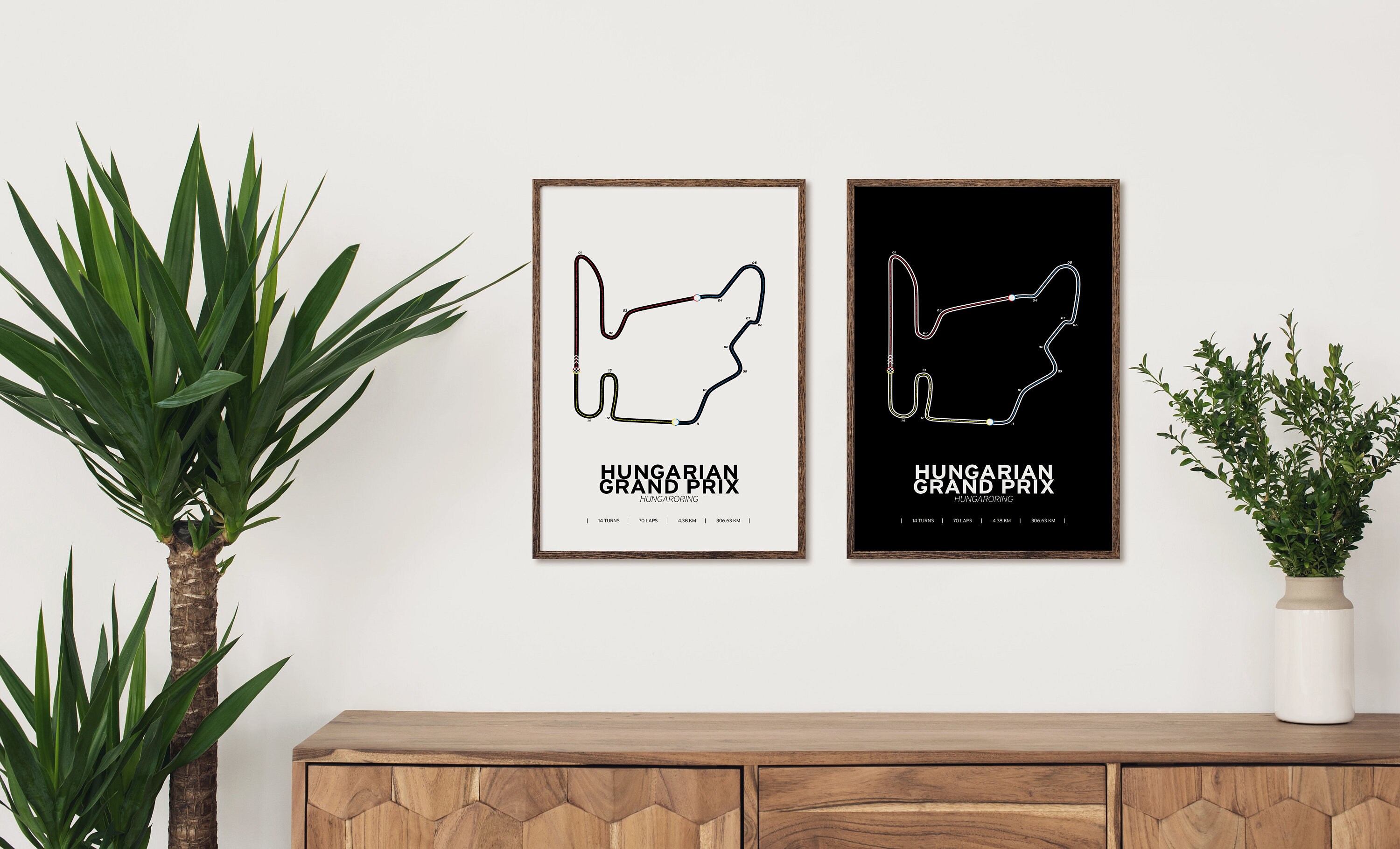 12 F1 Hungaroring Circuit Poster, Hungarian Grand Prix, Formula 1 ...