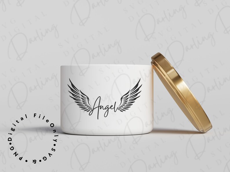 Angel Wings SVG: Halo Memorial Cut File (PNG, Vector) - Etsy