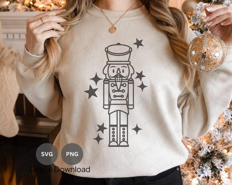Nutcracker SVG Cut File: Retro Christmas Holiday Design (PNG) - Etsy
