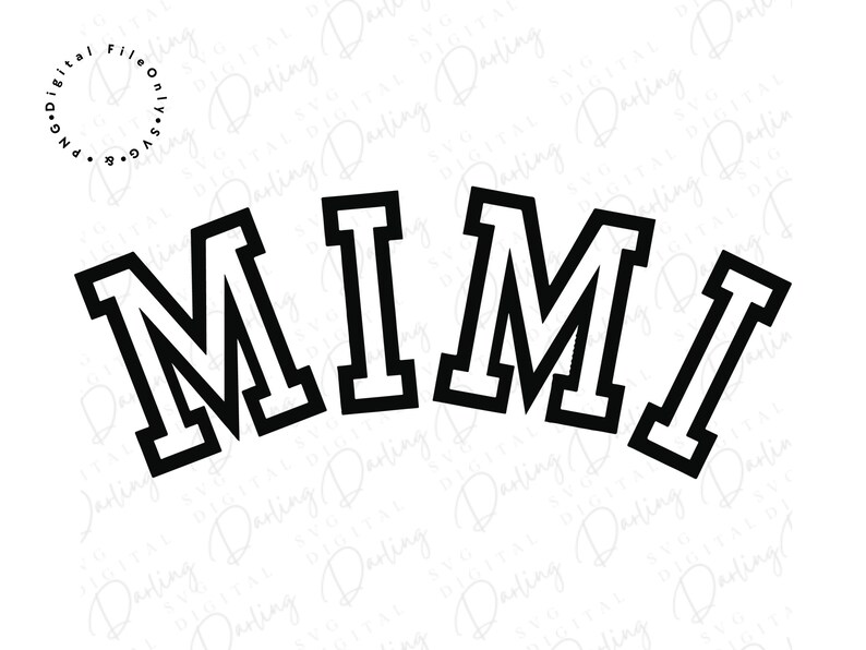 Mimi Varsity Letters SVG, Retro Mimi Svg, Mimi Sweatshirt Svg, Cool ...