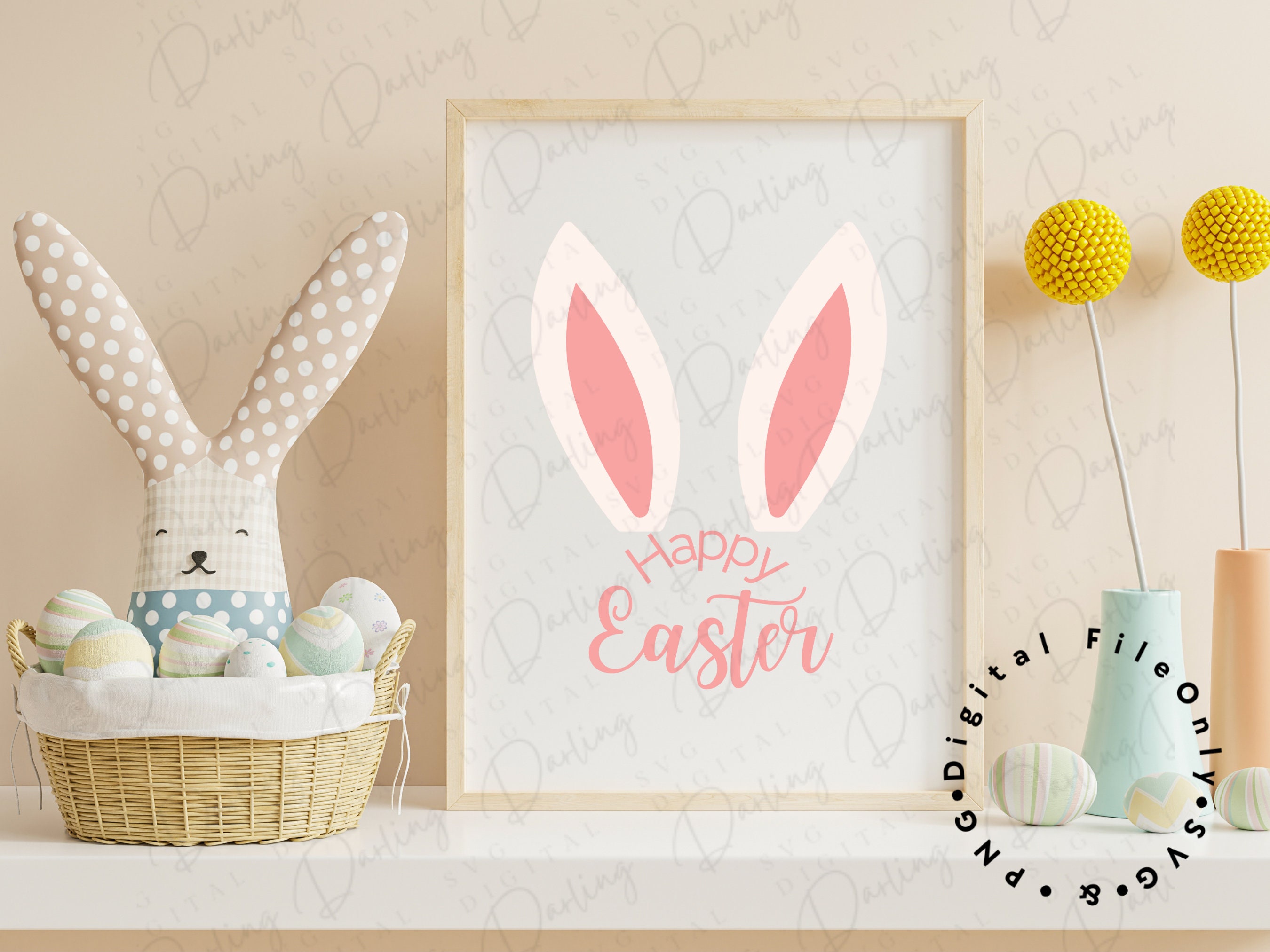 Bunny Ears SVG, Easter Bunny SVG, Happy Easter, Bunny Ears Cut File ...