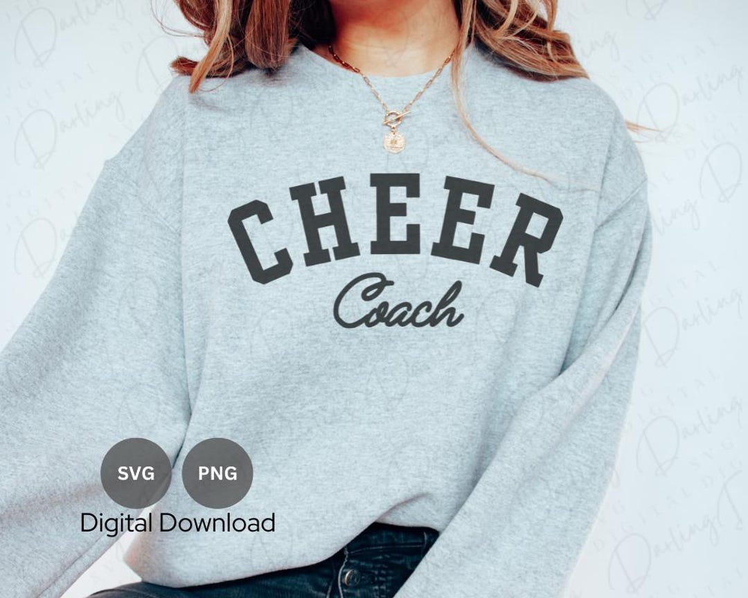 Cheer Coach Preppy SVG, Cheer Coach Shirt Cut File, Cheerleader Coach ...
