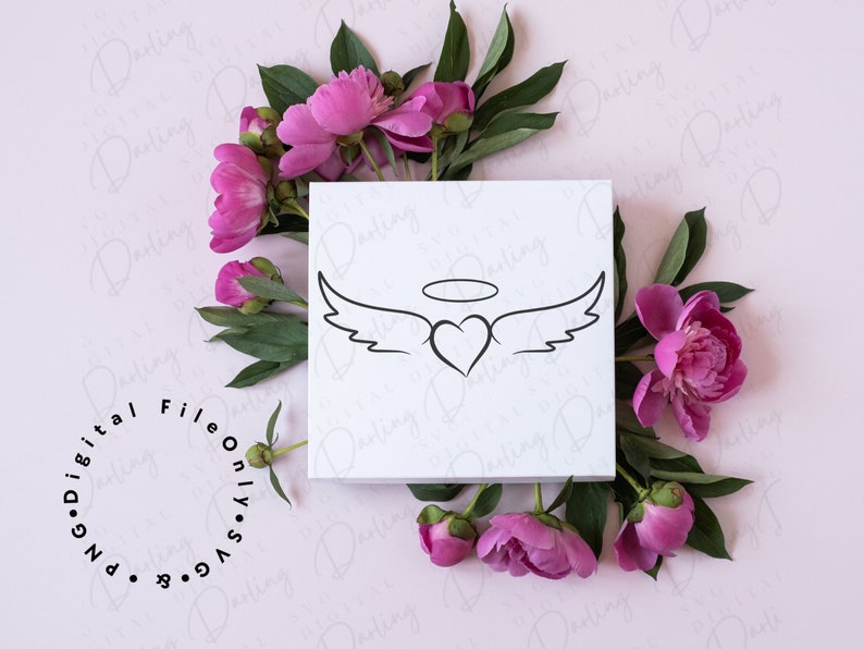 Angel Wings SVG PNG, Memory SVG, Angel Wings and Halo Svg, Cricut Svg ...