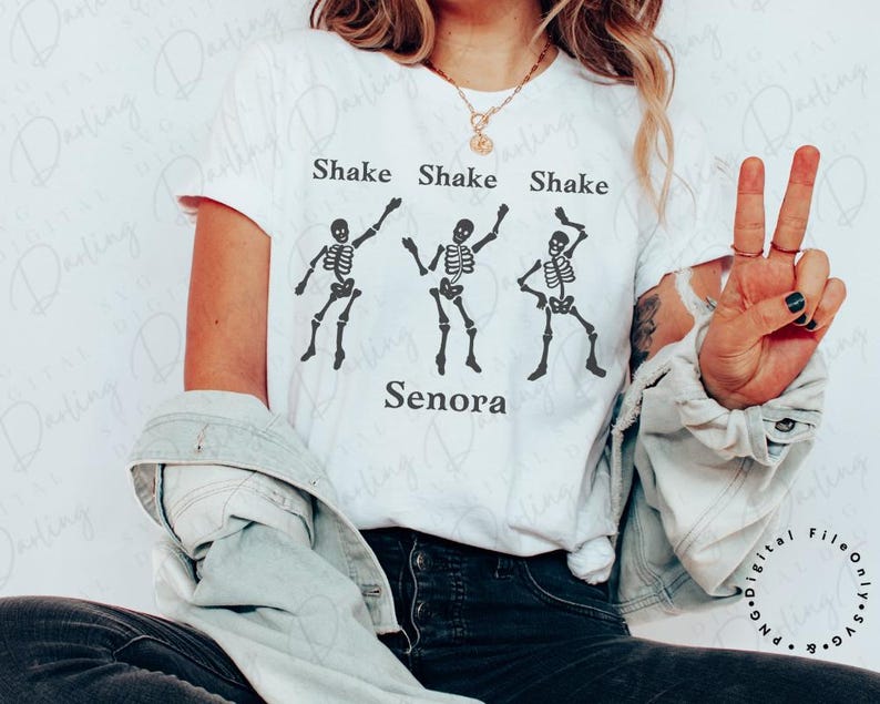 Shake Shake Shake Senora SVG, Beetlejuice Svg. Halloween Svg, Skeleton ...