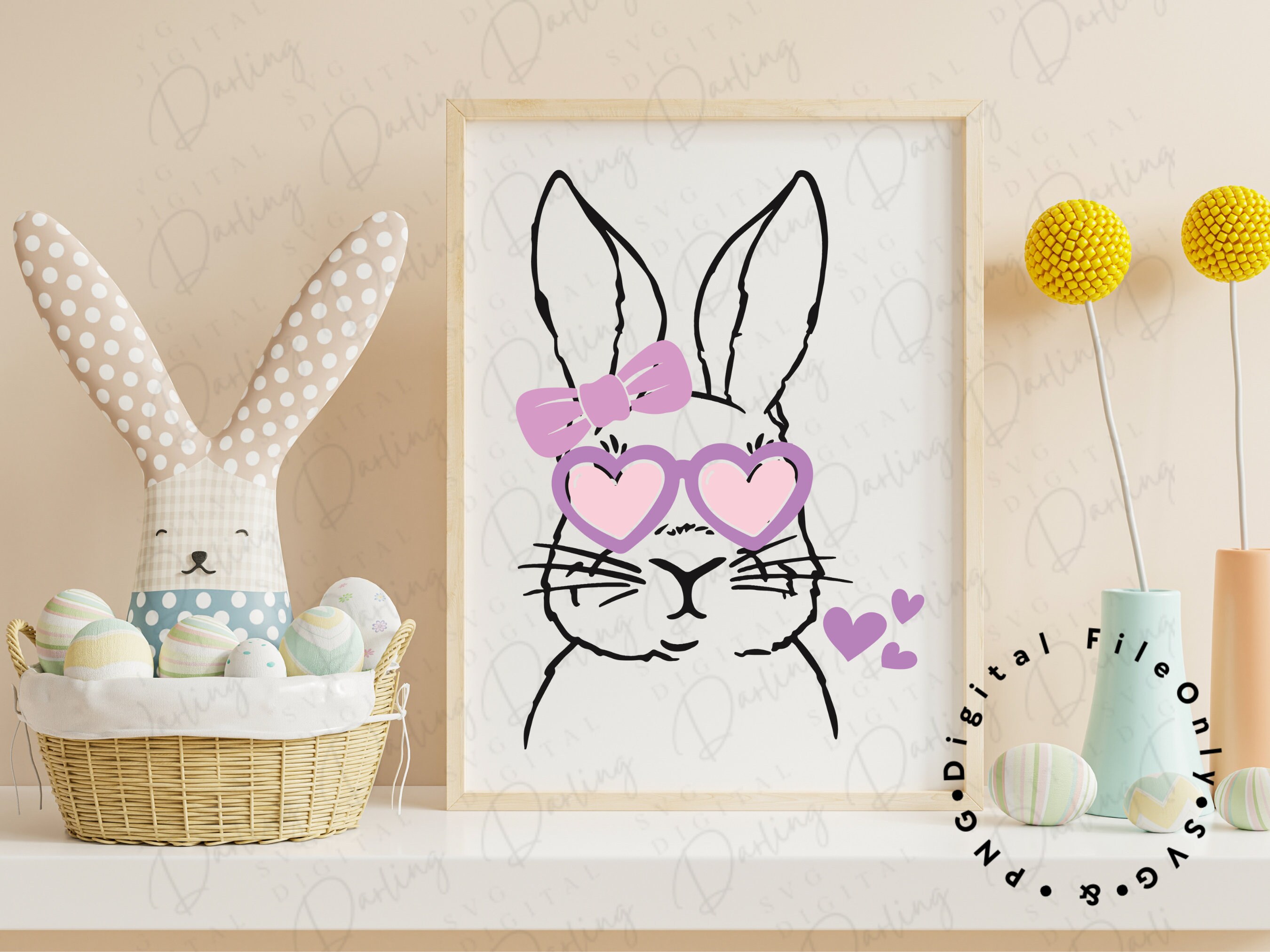 Bunny Ears SVG, Easter Bunny SVG, Happy Easter, Bunny Cut File, Svg and ...