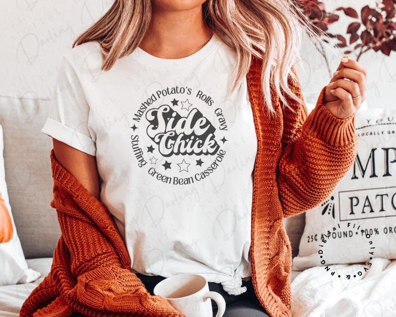 Side Chick Thanksgiving SVG: Funny Friendsgiving Cut File (SVG PNG) - Etsy