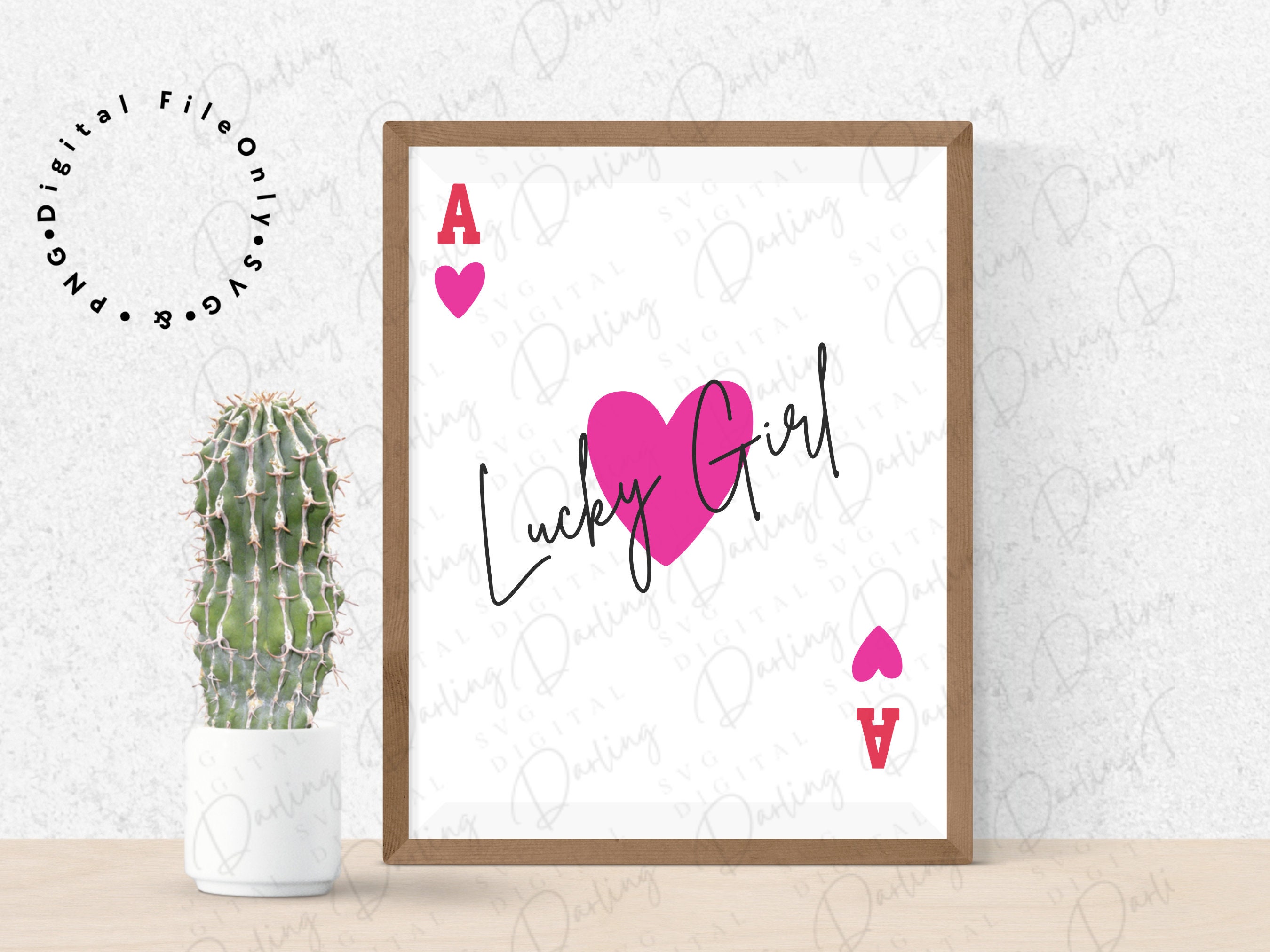 Lucky Girl Svg Lucky Girl Syndrome Svg Ace Of Hearts Svg