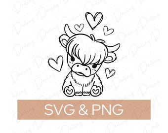 Baby Cow SVG PNG - Etsy
