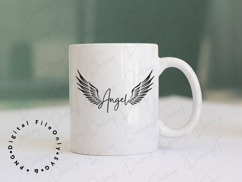 Angel Wings SVG: Halo Memorial Cut File (PNG, Vector) - Etsy