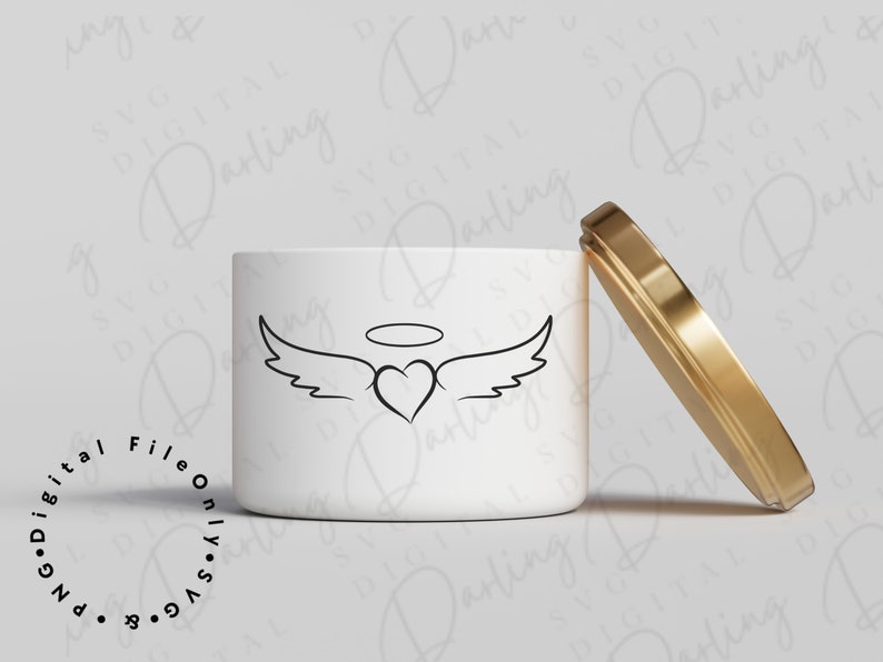 Angel Wings SVG PNG, Memory SVG, Angel Wings and Halo Svg, Cricut Svg ...