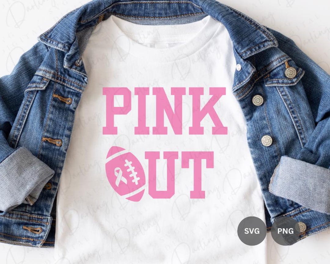 Pink Out SVG | Breast Cancer Awareness SVG | Pink Out Game Shirt Design ...