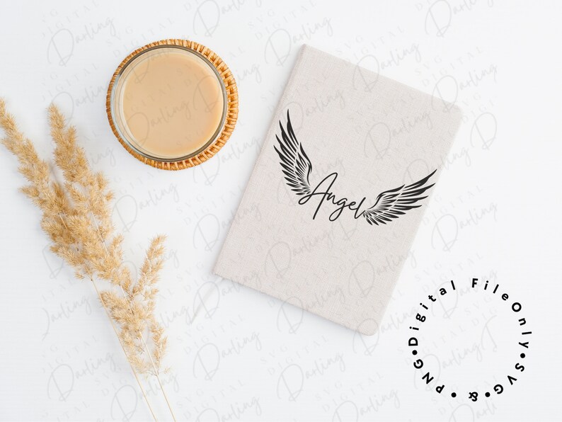 Angel Wings SVG PNG, in Memory SVG, Angel Wings and Halo Svg, Cut File ...