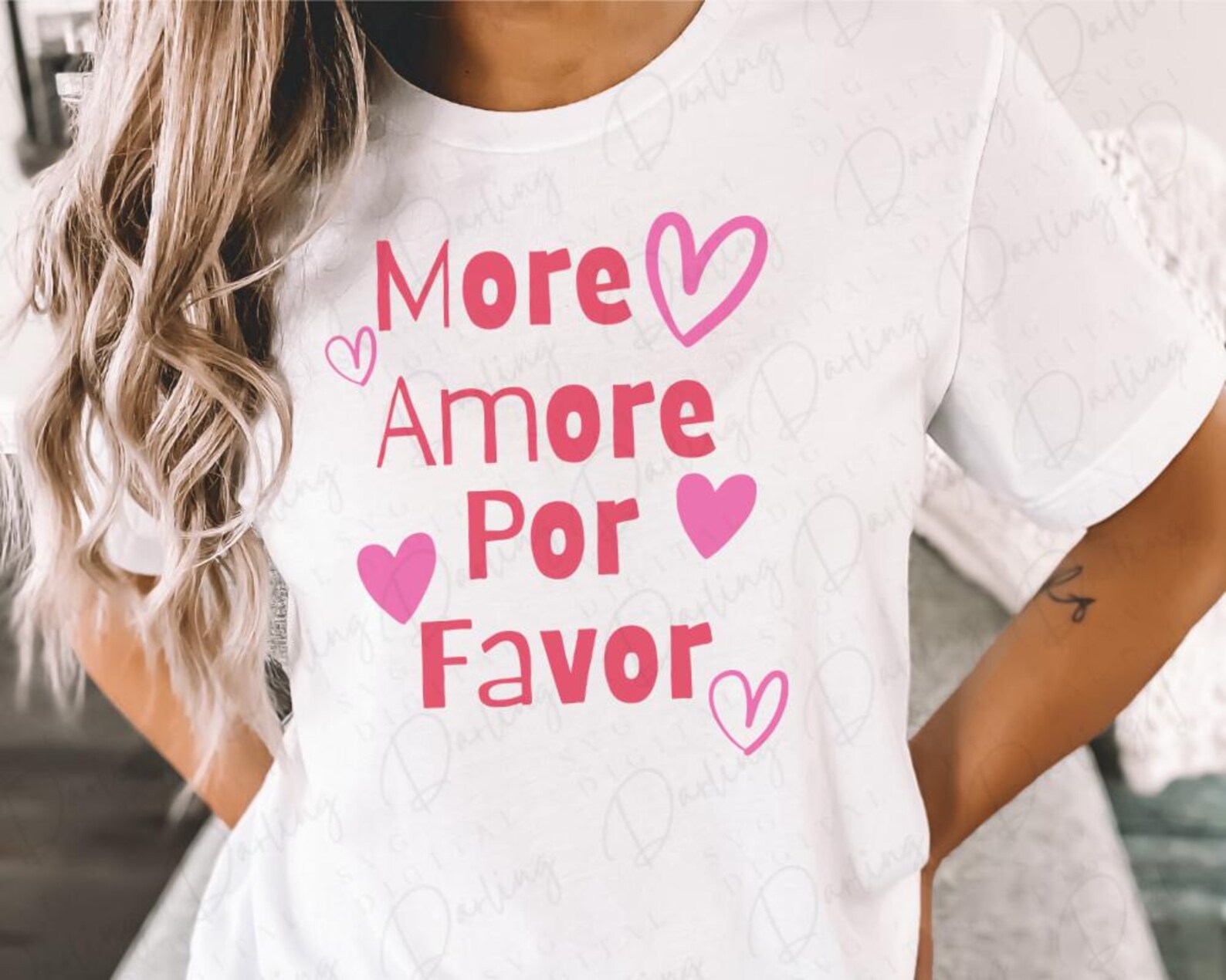More Amore Por Favor SVG: Valentine's Day Hearts Cut File (digital ...