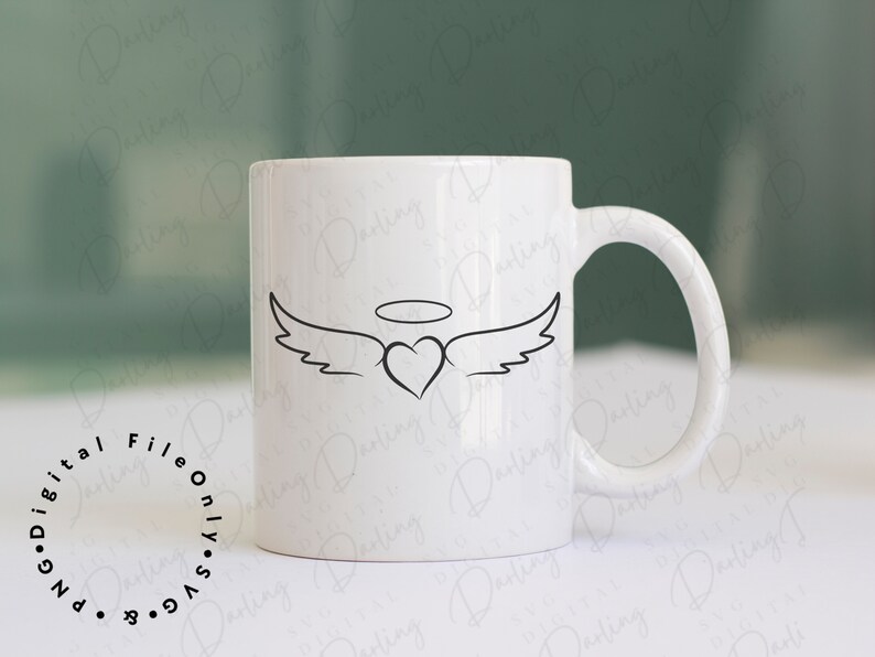 Angel Wings SVG PNG, Memory SVG, Angel Wings and Halo Svg, Cricut Svg ...