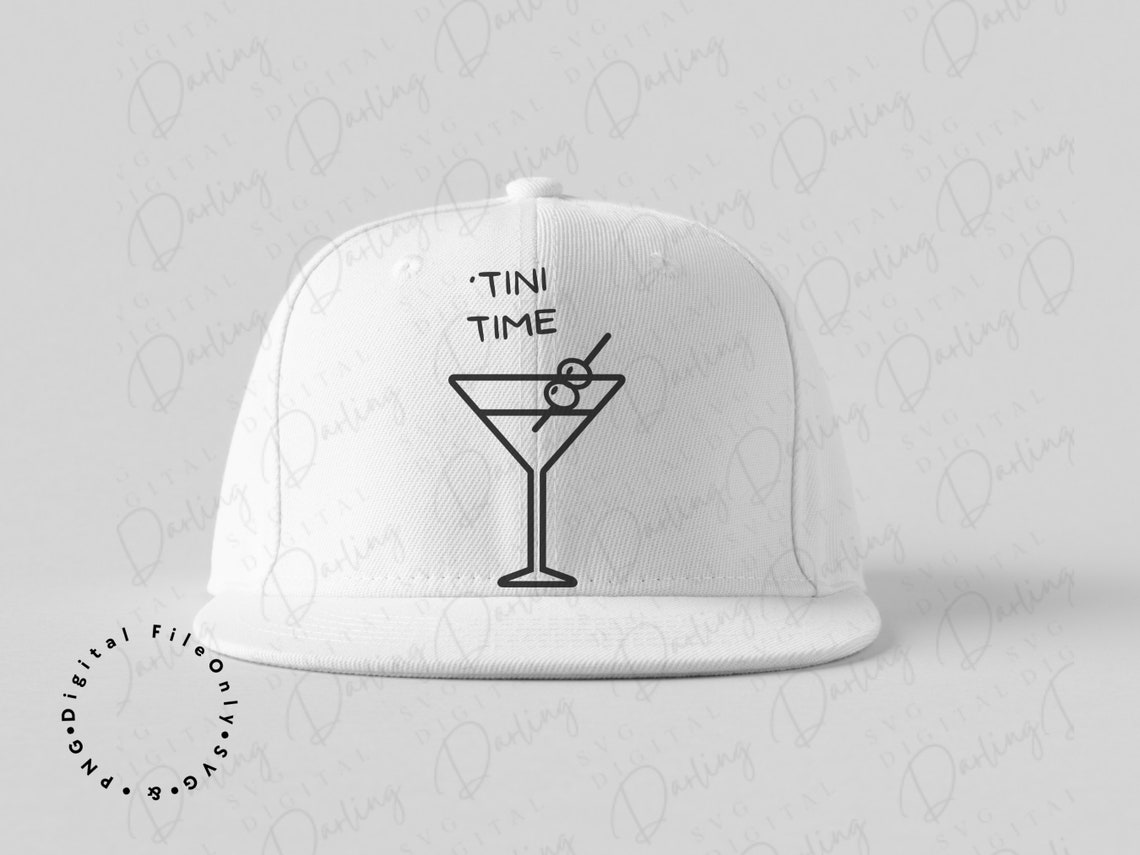 Tini Time SVG, Martini Cocktail Cut File (SVG, PNG) - Etsy